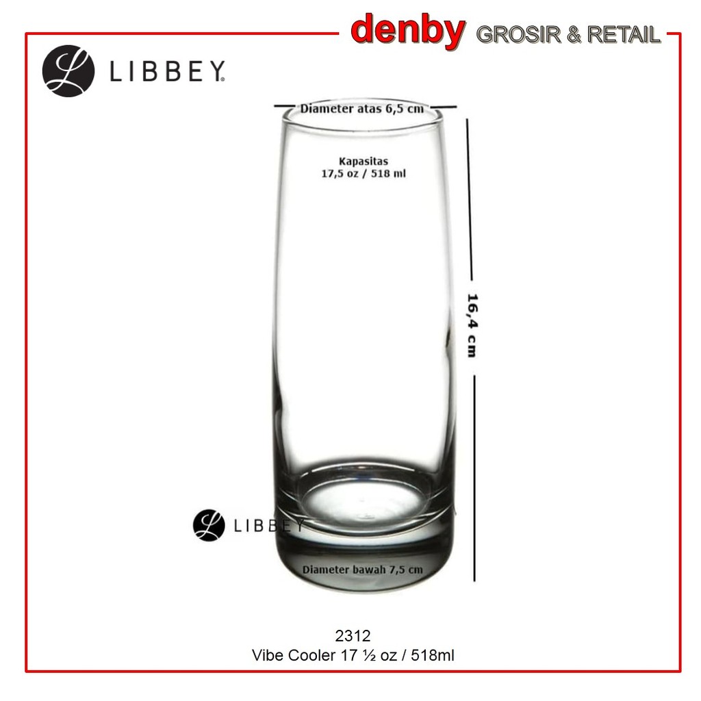 Jual Libbey 2312 Vibe Cooler Glass 518ml | Shopee Indonesia