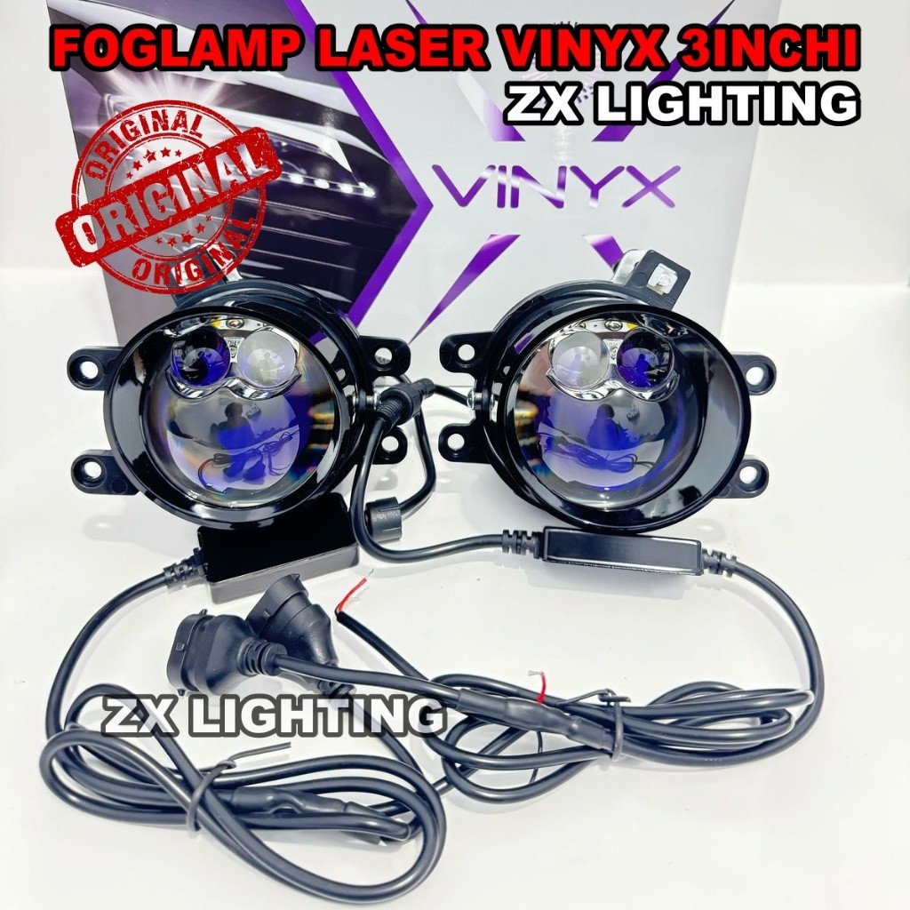 Jual ORIGINAL VINYX FOGLAMP BILED DOUBLE LASER Q4 LASER 3 INCHI LAMPU ...