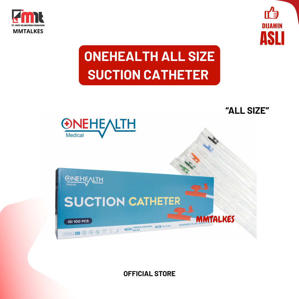 Jual Suction Catheter ONEHEALTH Steril 6FR 8FR 10FR 12FR 14FR 16FR ...