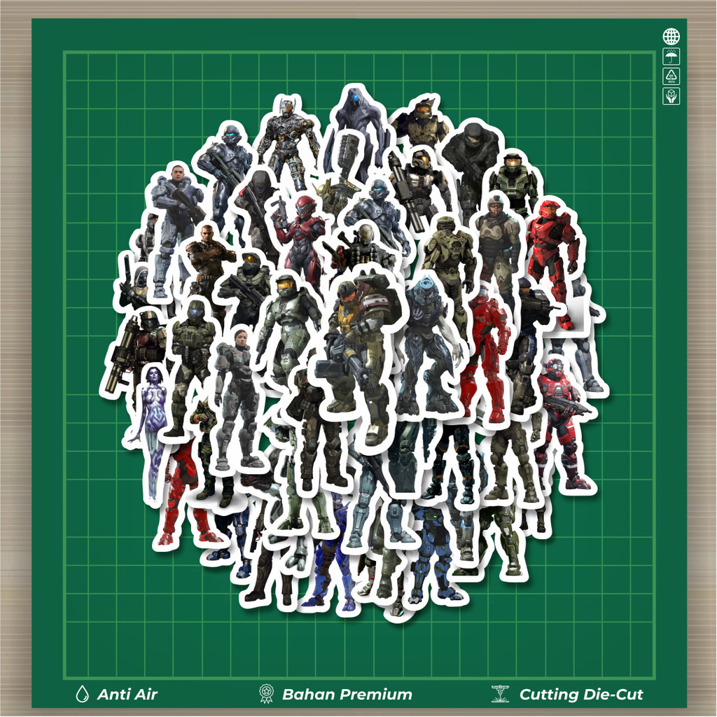 Jual HOT 50 PCS STIKER Stiker Game Series Halo Karakter Mix 2 Stiker ...