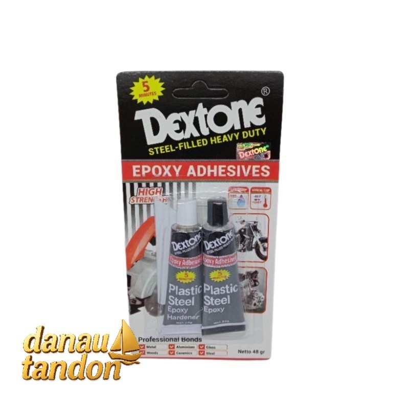 Jual Dextone Lem Besi Epoxy Plastic Steel 5 menit 48 gram - Lem Perekat ...