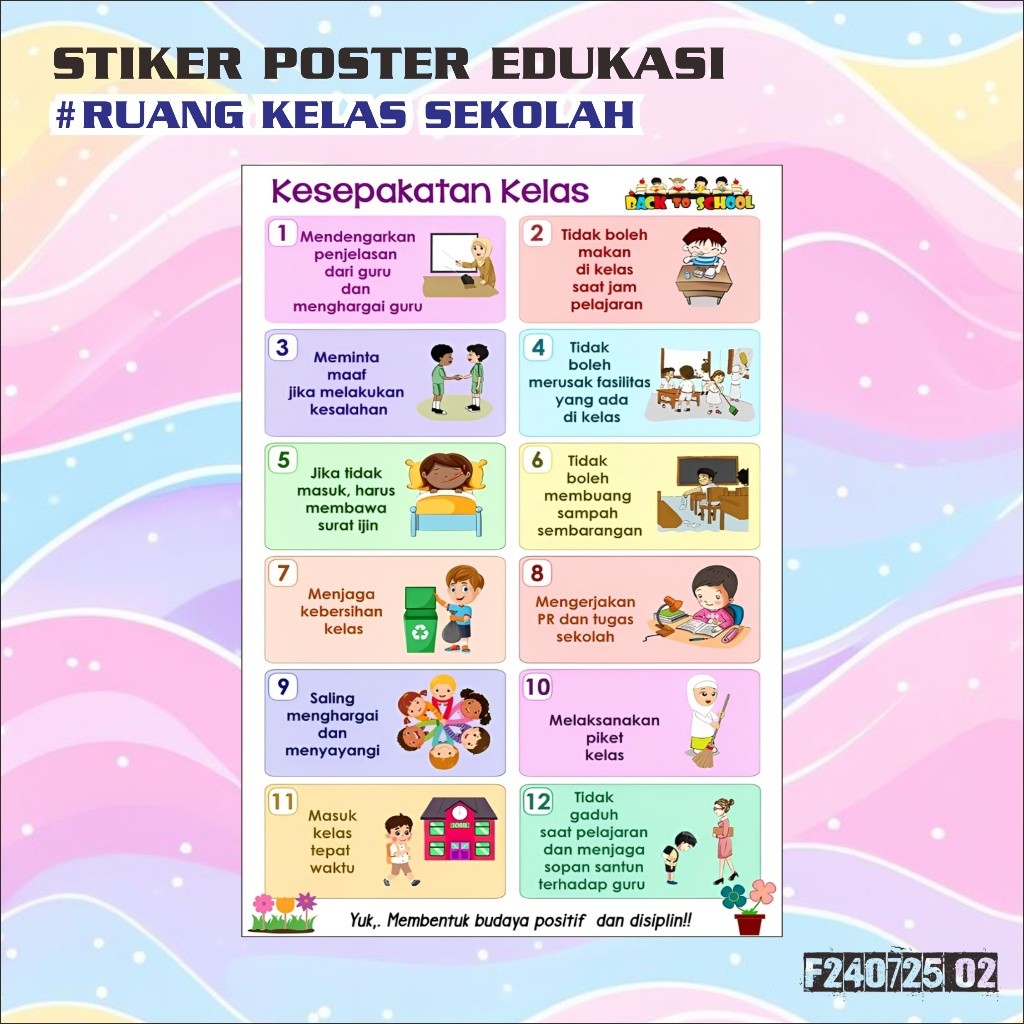 Jual Stiker Sticker Dinding Poster Edukasi Anak Murid Siswa Ruang Kelas ...