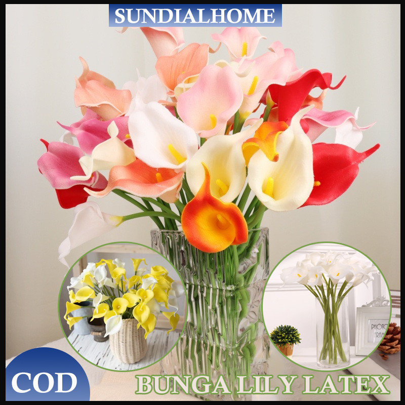 Jual Bunga Lily Latex Putih/Artificial Bunga Calla Lily/Latex Premium ...