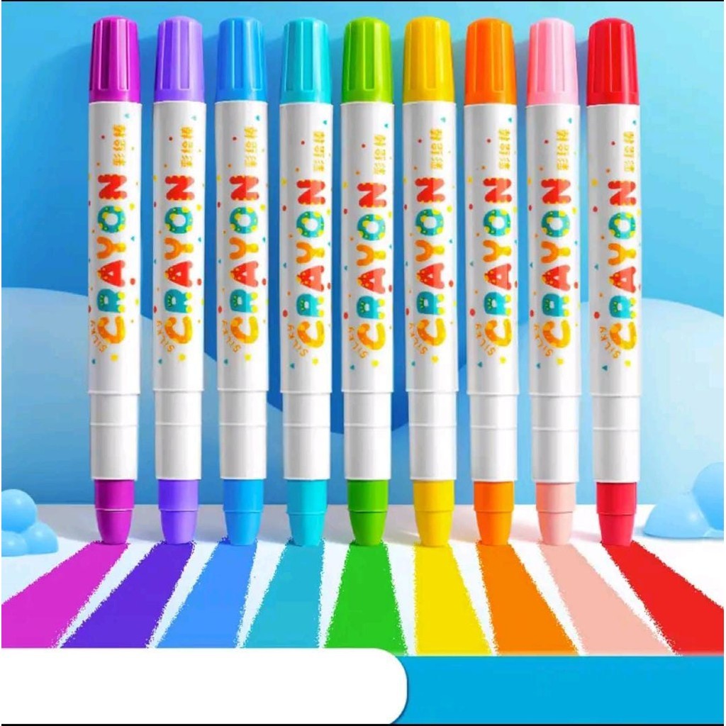 Jual Crayon Putar Washable 24/36/48 Warna Non Toxic Silky Colorful ...