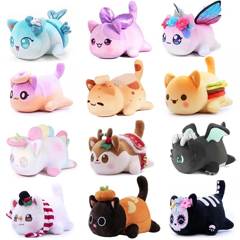 Jual Aphmau Plush Meemeows Food Cat Plushies Toy Cute Cola Fries Donut ...