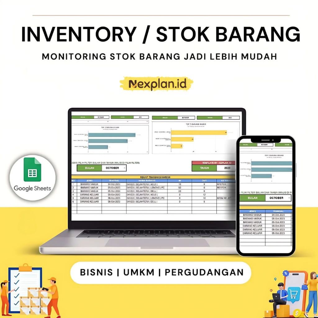 Jual ( LIFETIME ACCESS ) Inventory / Stok Barang | Pantau Stok Barang, Input Barang Masuk Keluar ...