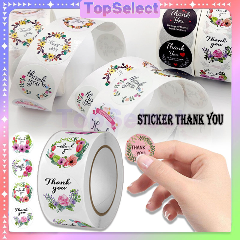 Jual Stiker Terima Kasih Warna Self Adhesive Seal Label Roll ...
