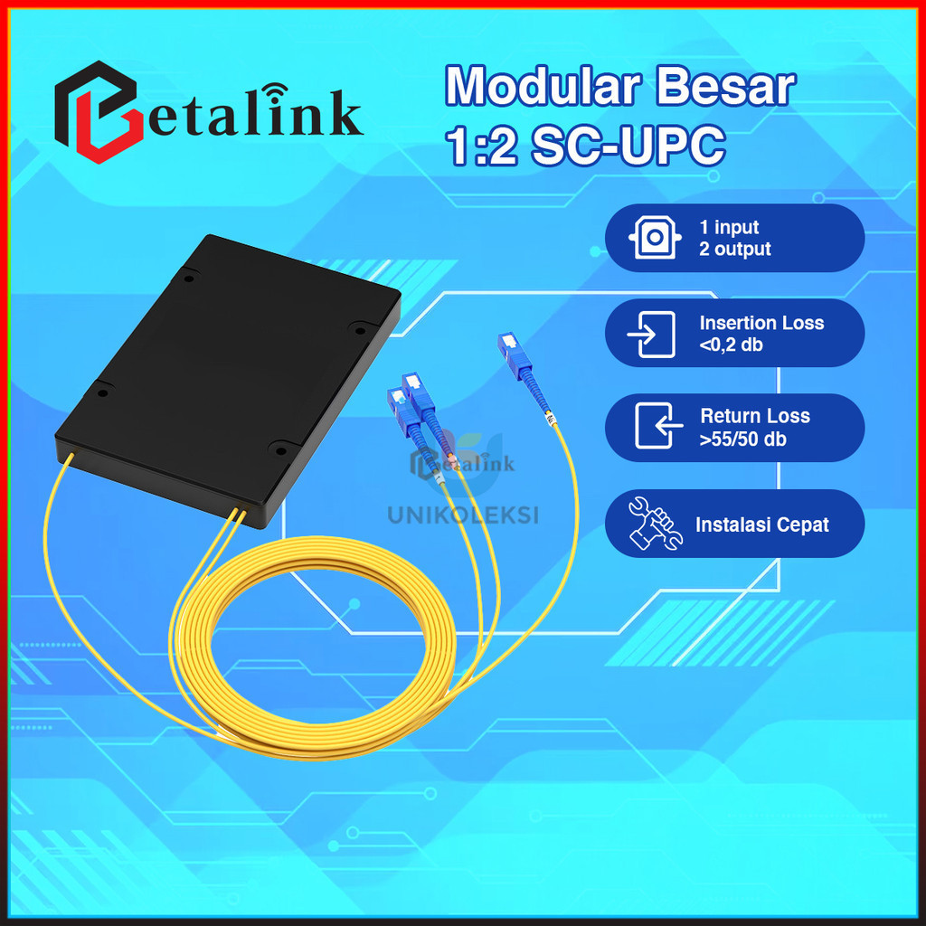 Jual TERMURAH!! Passive Splitter Modular Besar 1 2 SC UPC Fiber Optic ...