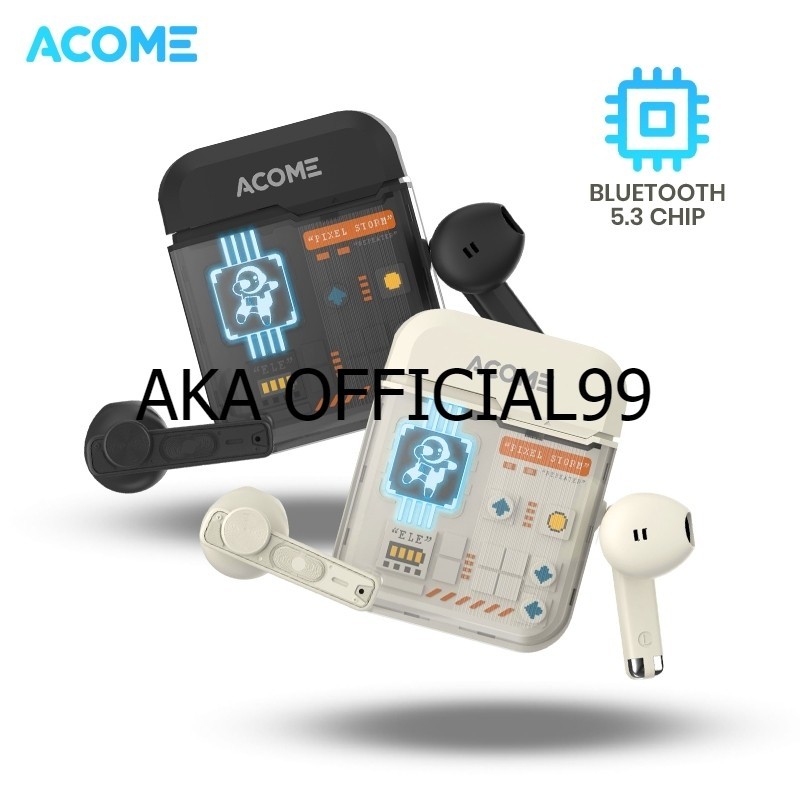 Jual ACOME Headset Earphone TWS Bluetooth 5.3 Transparent Low Latency ...