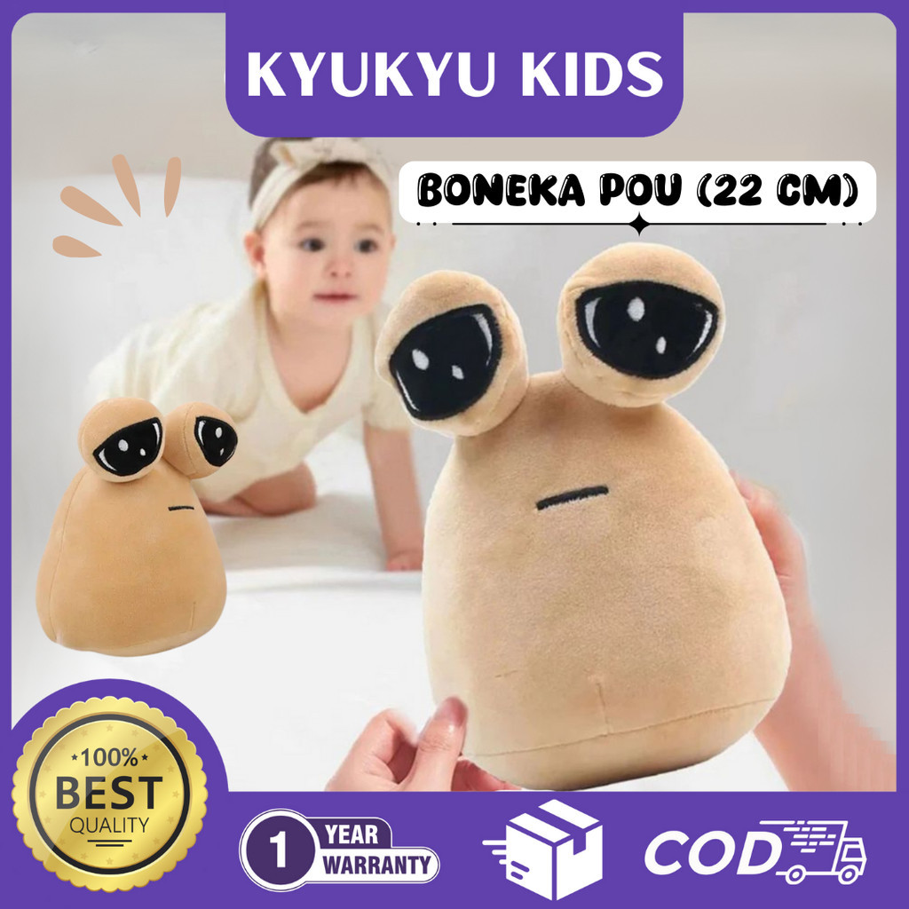 Jual Kyukyu Kids [GARANSI 1 TAHUN] Pou Kicik Boneka Pou Plus My Pet ...