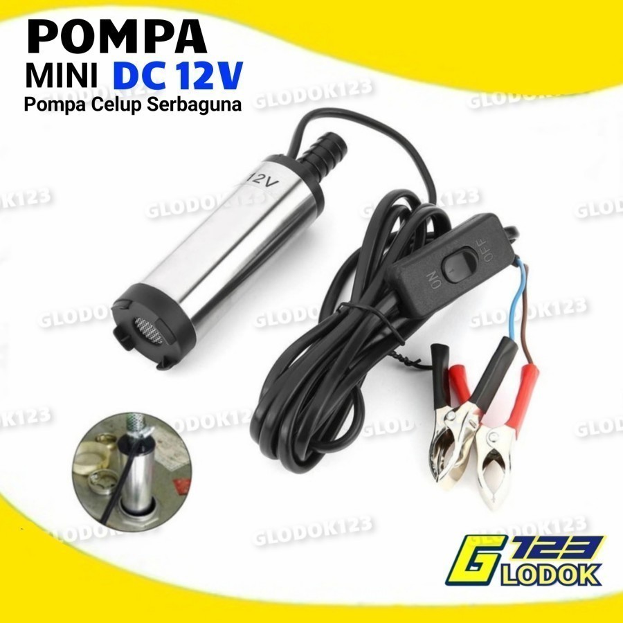 Jual Pompa Air Celup Mini DC 12V Portable Diesel Pump Mini Oli Minyak ...