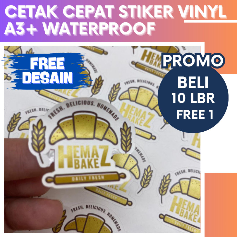 Jual Cetak Stiker Vinyl A3+ Custom Logo Murah Waterproof Anti Air ...