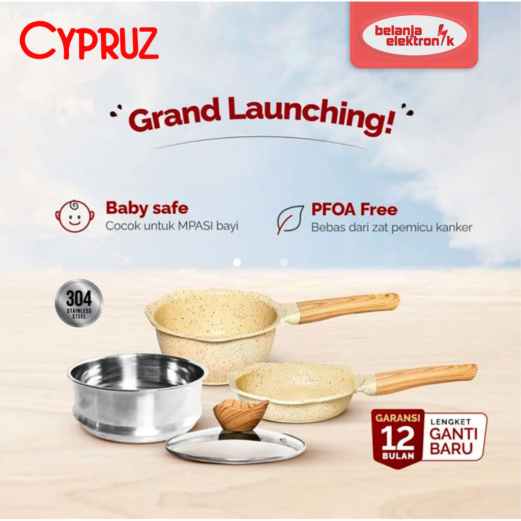 Jual CYPRUZ PI-0975 COOKWARE GRANITE DIECAST BABY PAN COLLECTION 4 PCS ...