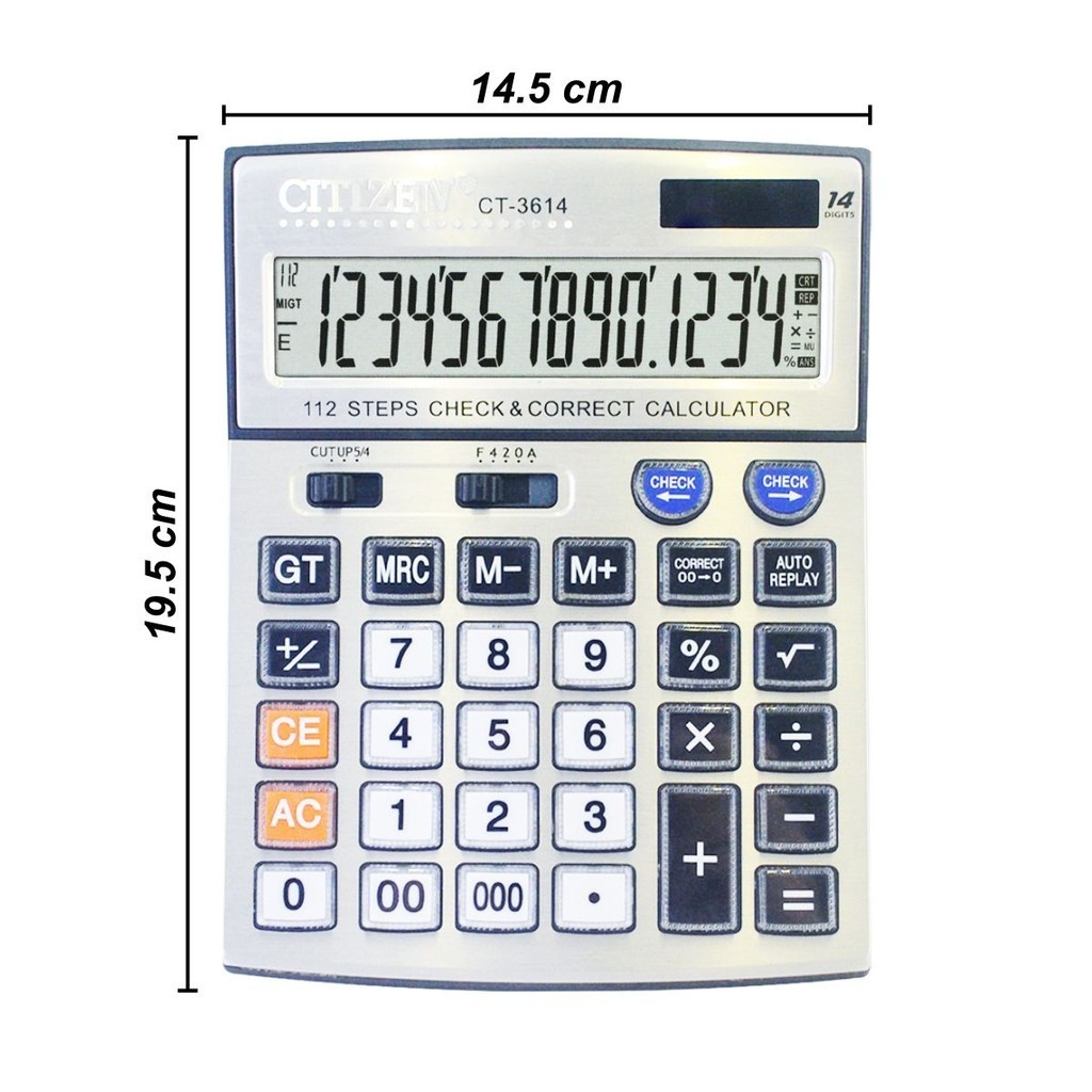 Jual Kalkulator Calculator 14 Digits Citizeiv CT-3614 | Shopee Indonesia