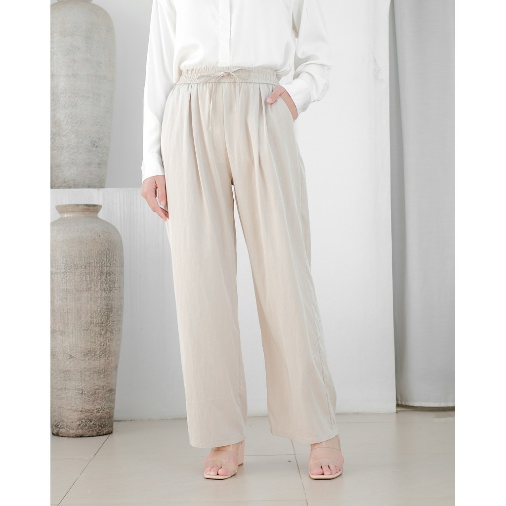 Jual Muda Official Emma Pants - Beige | Shopee Indonesia