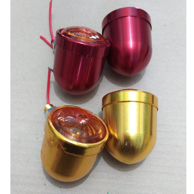 Jual sein model klasik honda cb dan honda c70 warna merah dan gold ...