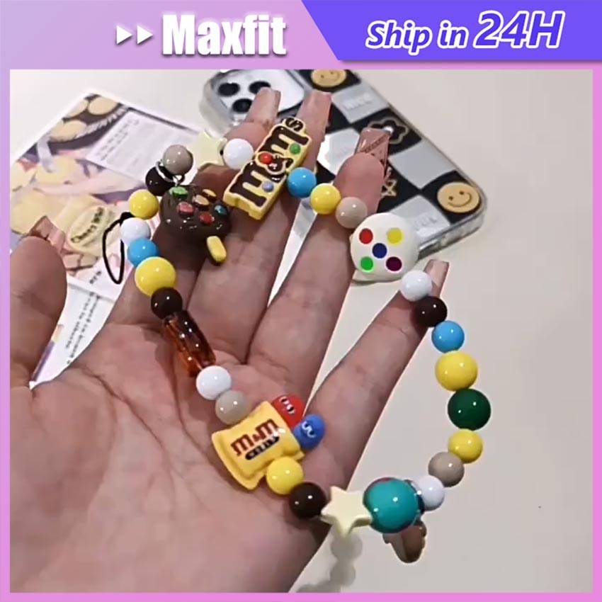 Jual Phone Strap M&M Series Gantungan Hp Manik Manik Keychain Aesthetic ...