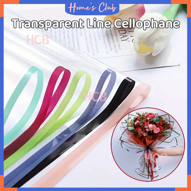 Jual HCB Transparent Line Cellophane / Cellophane / Floral Wrapping ...