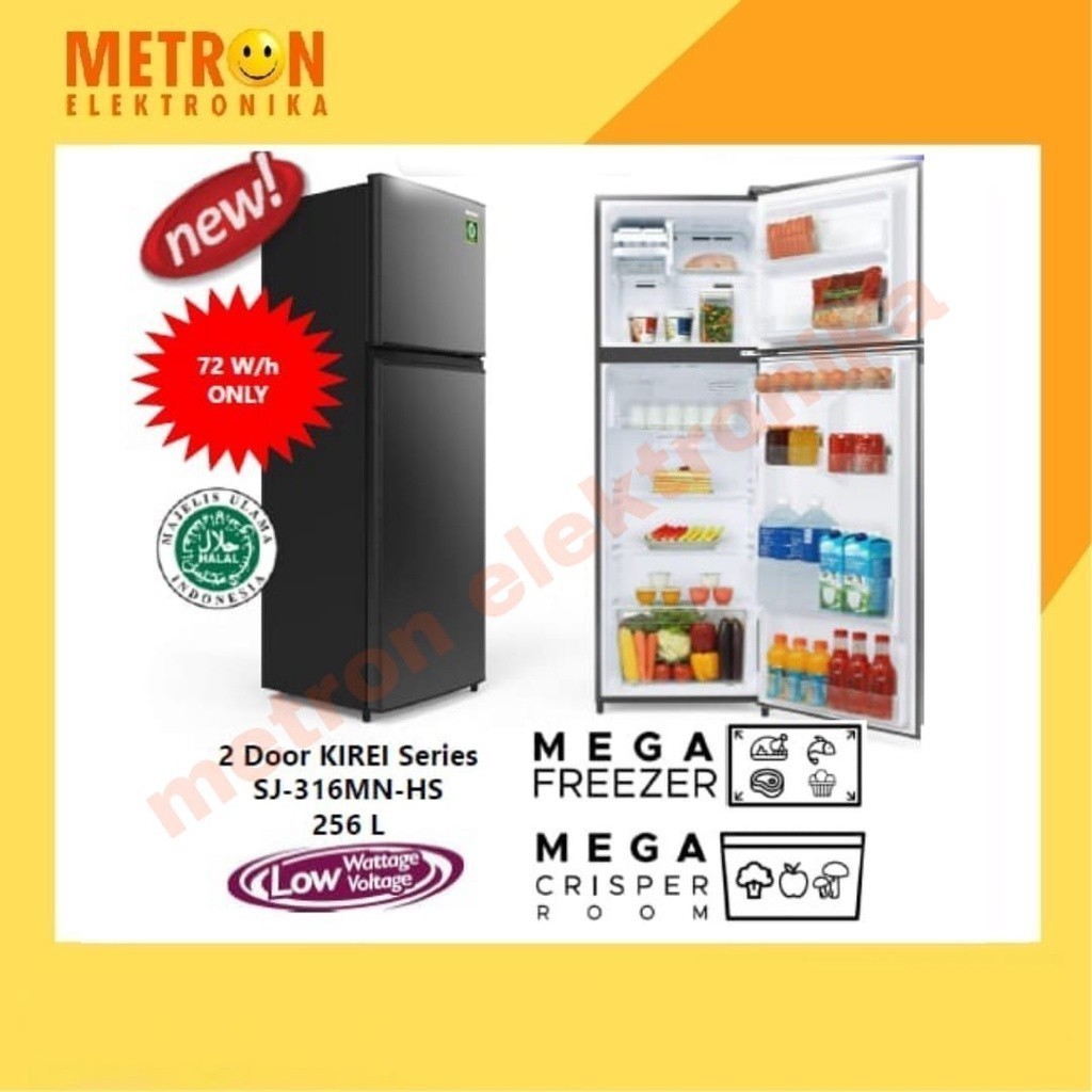 Jual SHARP SJ 316 MN HS - SILVER - LEMARI ES 2 PINTU 256 LITER | Shopee ...