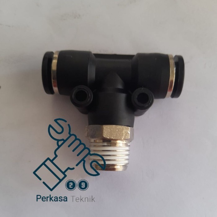 Jual VISD PNEUMATIC FITTING BRANCH TEE CONNECTOR 4MM M5 VISD PT 04-M5 ...