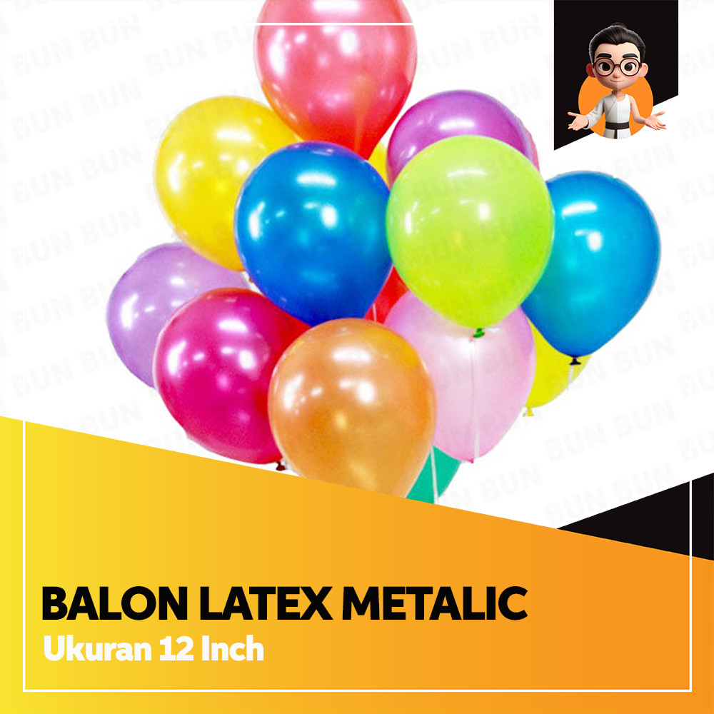 Jual Balon Latex Metalik 12 inch per pcs | Shopee Indonesia
