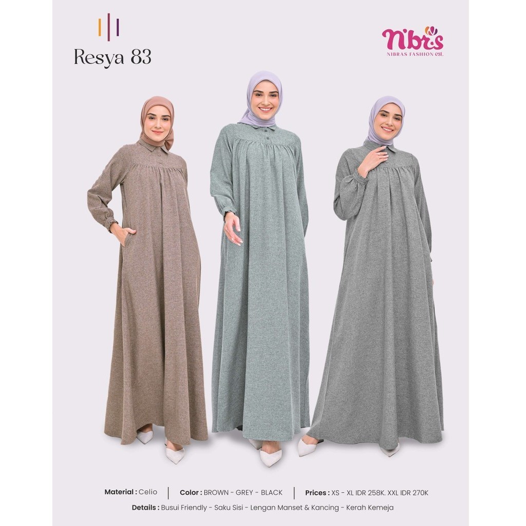 Jual Gamis Premium Dewasa Resya 83 By Nibras | Shopee Indonesia