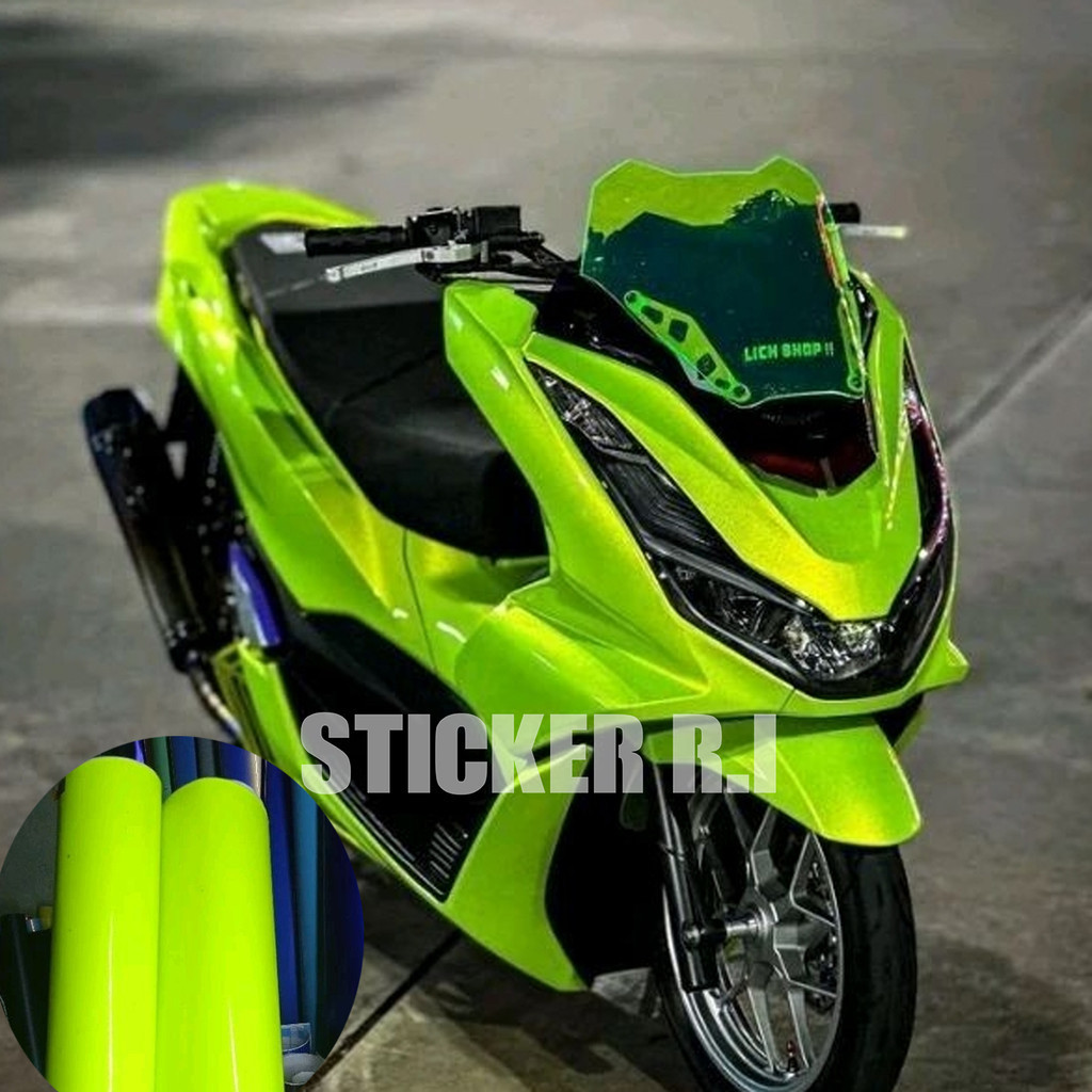Jual Stiker skotlet hijau muda glossy scotlite motor hijau stabilo ...