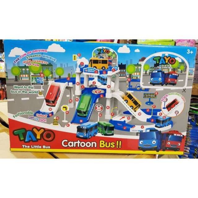 Jual VR65YA Mainan Track Parkir tayoo cartoon Bus | Shopee Indonesia