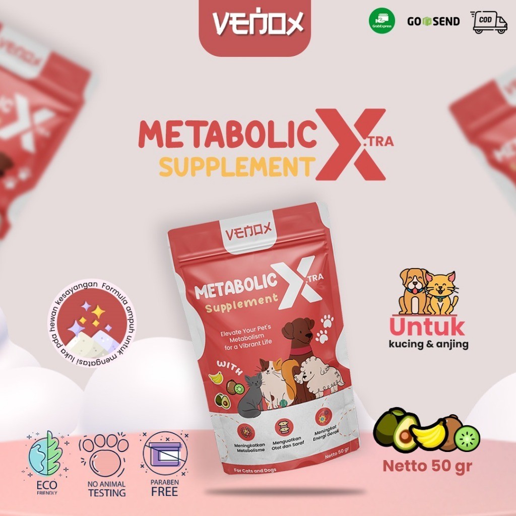 Jual VENOX METABOLIC SUPPLEMENT XTRA Vitamin Hewan Kucing Anjing ...