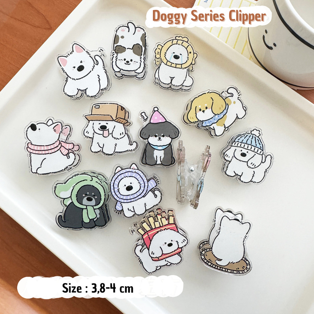 Jual [HARU] Doggie Series Clipper Penjepit Kertas Aesthetic Jepitan ...