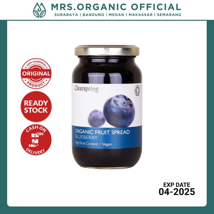 Jual Selai Buah Organik Clearspring Organic Blueberry Fruit Spread 280g ...