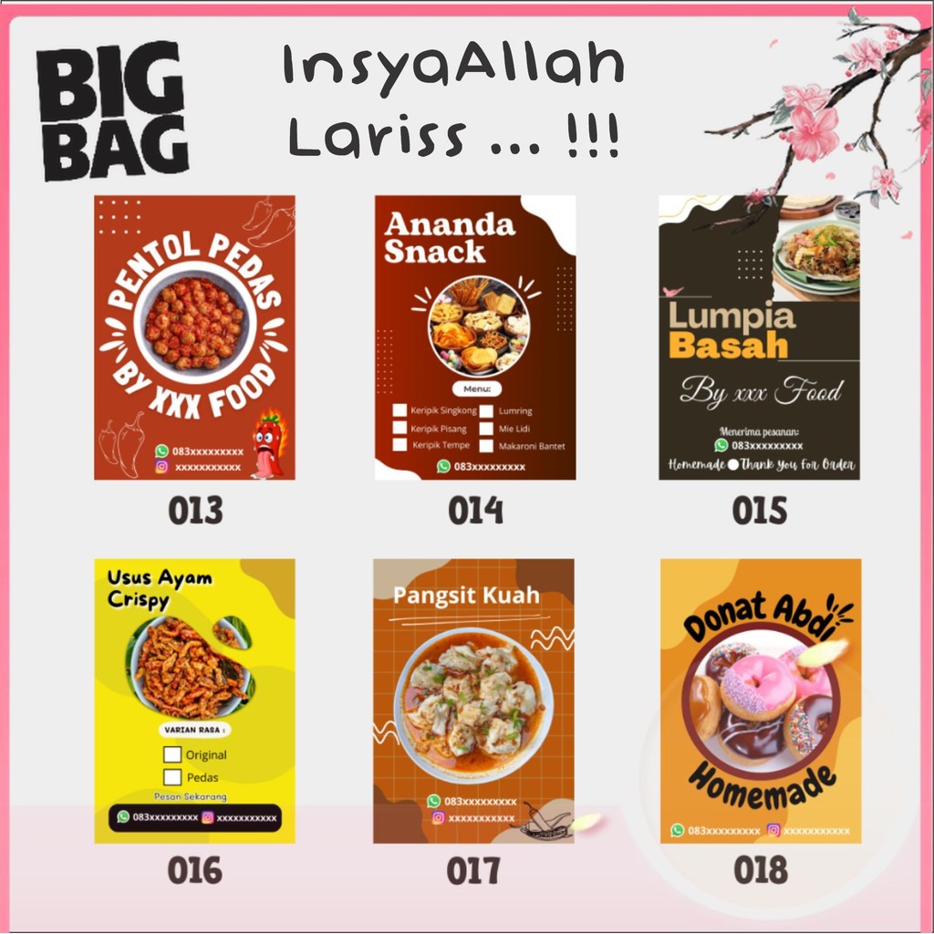 Jual BIGPRINT - Sticker bontac Kromo kotak cetak label makanan Label ...