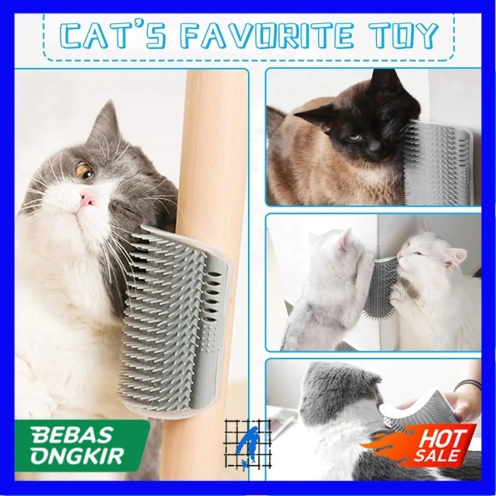 Jual Mainan Sikat Garuk Kucing Cat Brush Corner Tickling Comb | Shopee ...