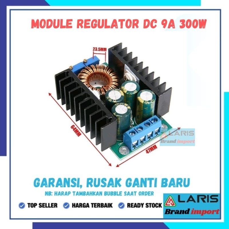 Jual Module Regulator DC 9A 300W Step Down Buck Converter CC CV 5-40V ...