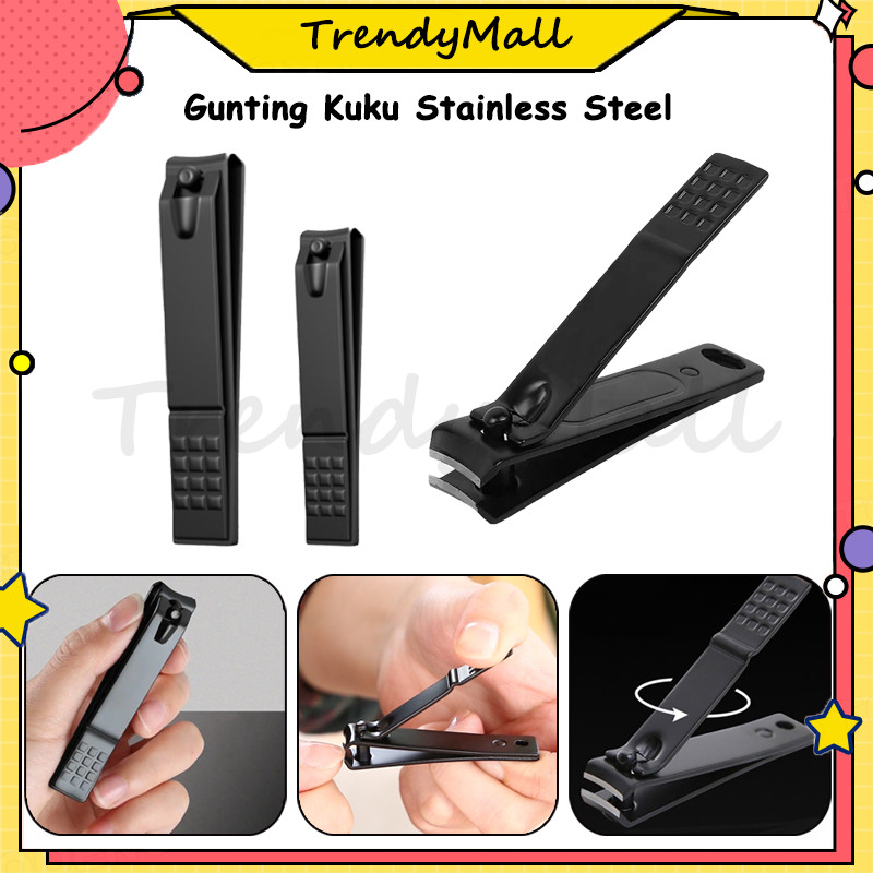 Jual gunting kuku stainless steel hitam/Gunting Kuku Hitam Black Besar ...