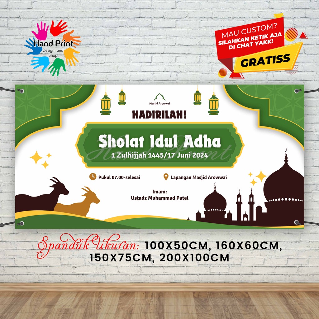 Jual Cetak Spanduk Banner Solat Idul Adha MMT Spanduk Custom 200x100 ... Jual Cetak Spanduk Banner Solat Idul Adha MMT Spanduk Custom 200x100 ...