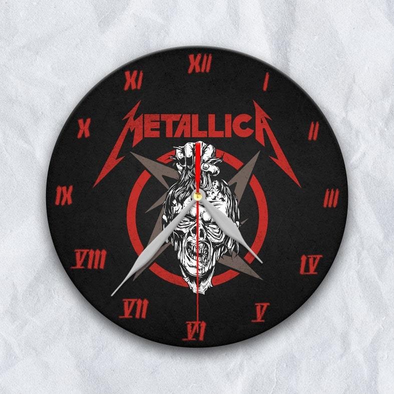 Jual JAM DINDING KAYU MDF BAND Metallica - Metalika POSTER DEKORASI ...