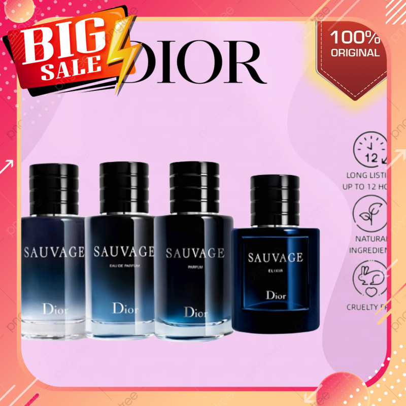 Jual DIOR SAUVAGE EAU DE PARFUM/EAU DE TOILETTE/Parfum 100ML/ELIXIR ...