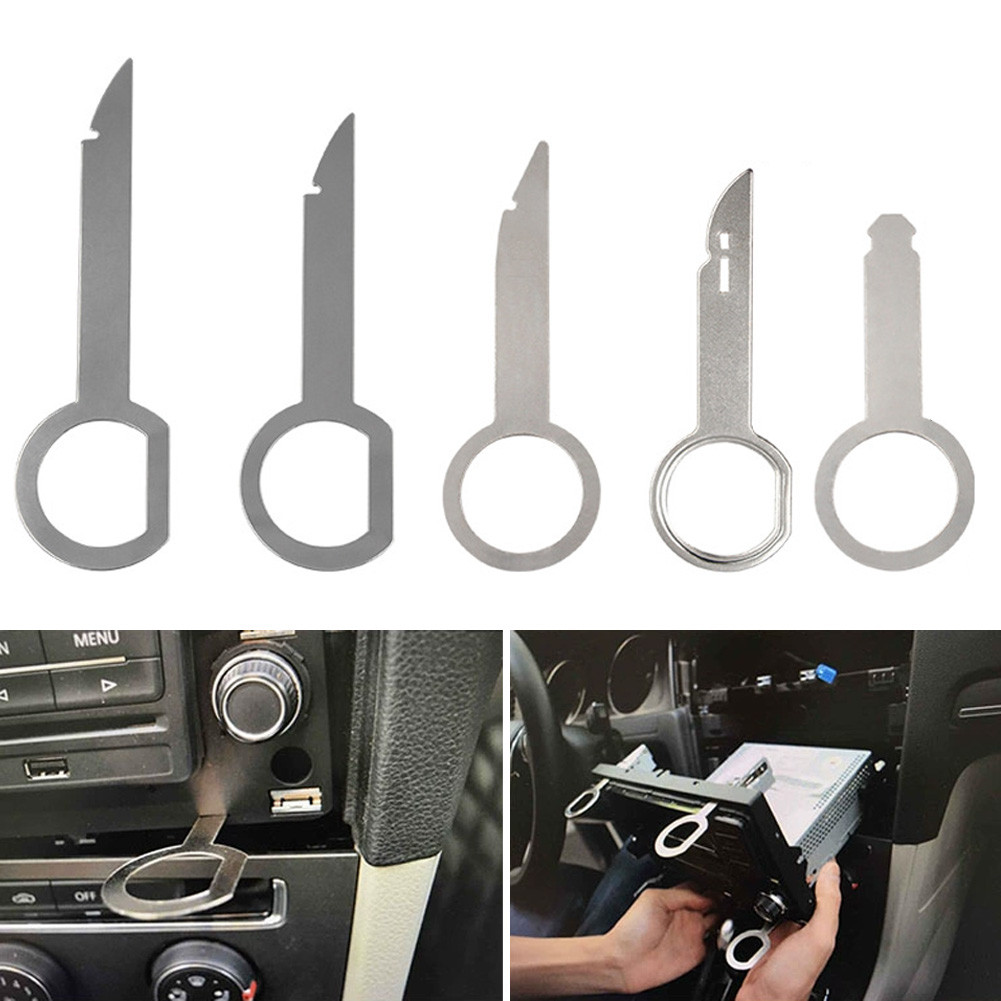 Jual 2Pcs Car Radio Removal Key Pins Tool Stereo Head Unit Audio Car ...