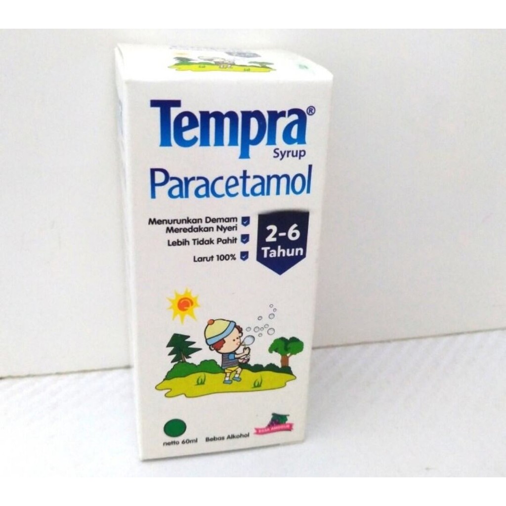 Jual tempra sirup 60 ml rasa anggur obat demam turun panas anak 2-6 ...