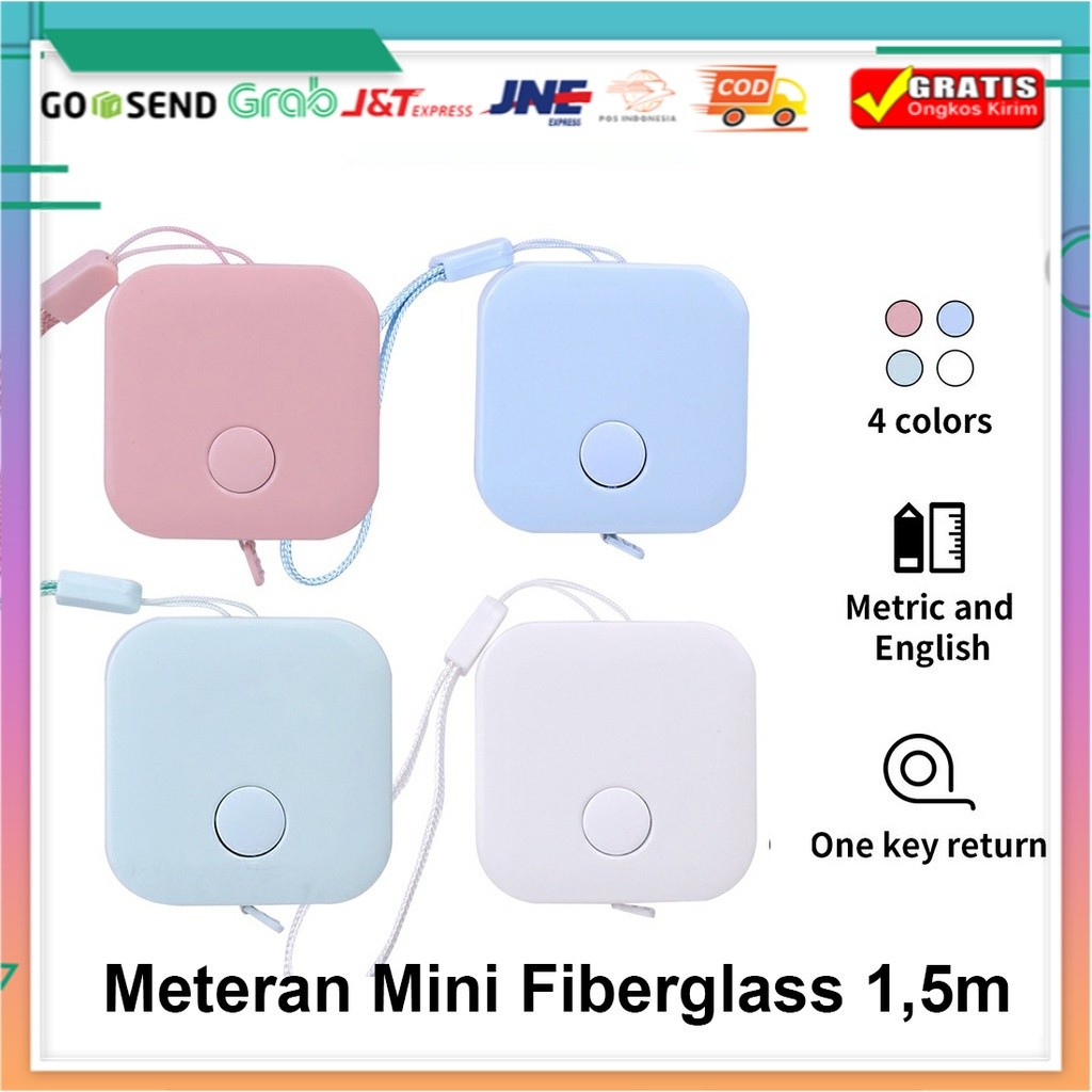 Jual Meteran Mini Fiberglass 1,5m / meteran mini plastik bahan ...
