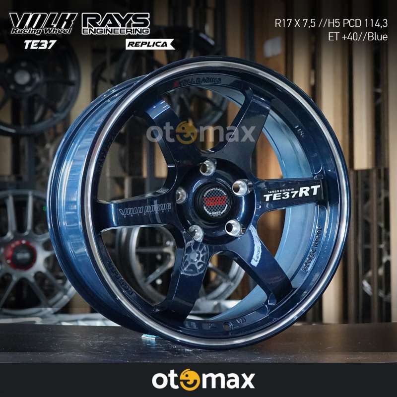 Jual Velg Mobil Volk Rays TE37 (HON4) Ring 17 Blue | Shopee Indonesia