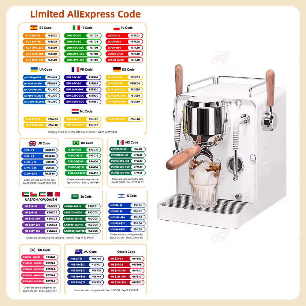 Jual Small Commercial Coffee Machine Vibration Pump 58mm Filter ...