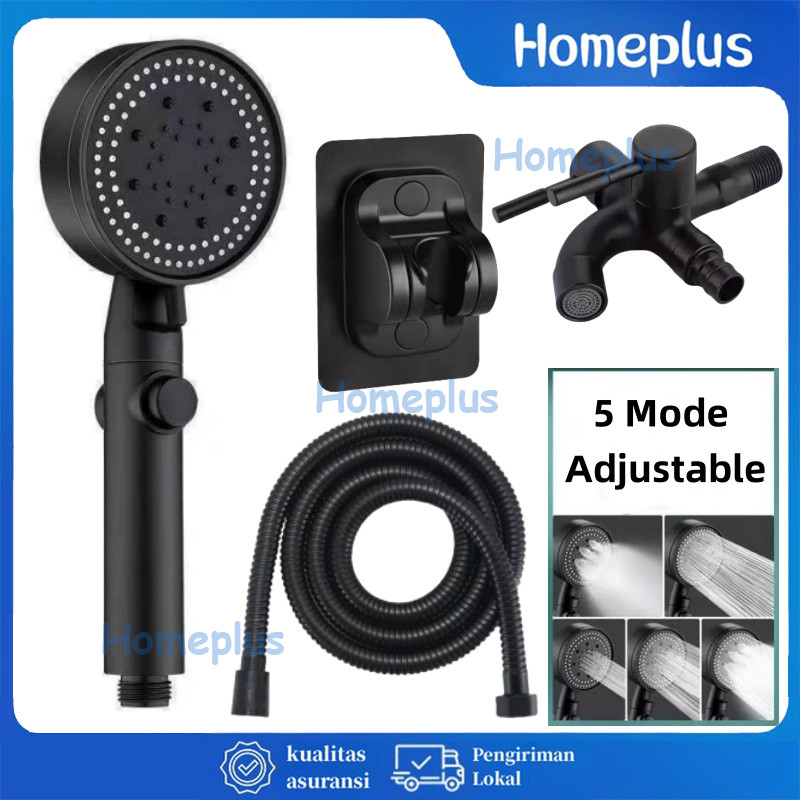 Jual 3 In 1 Kepala Shower Set Mandi Hitam Premium Shower Head Set Kepala Shower Mandi Hitam ...