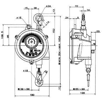 Jual ENDO KOGYO Spring Balancer Kapasitas 15 - 22 Kg EWF-22 EWF22 ...