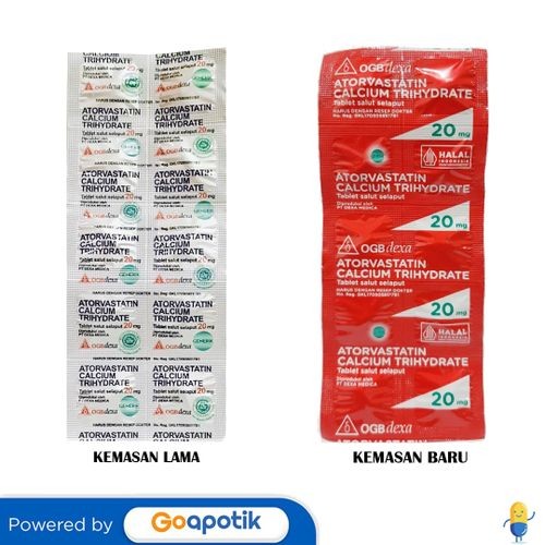 Jual Atorvastatin Calcium Trihydrate Ogb Dexa Medica 20 Mg Strip 10 ...