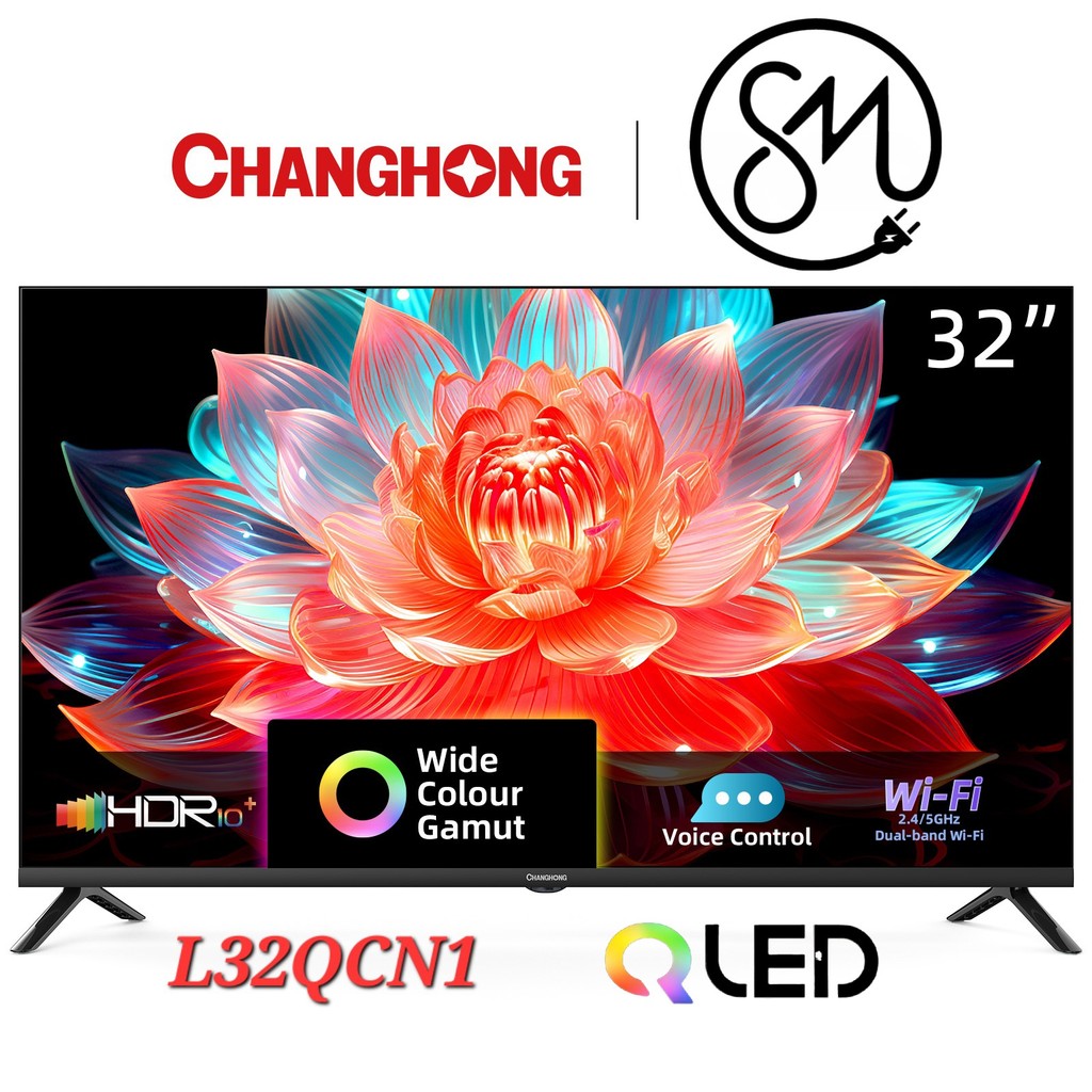 Jual LED TV Changhong 32 inch L32QCN1 QLED Google Android Smart TV Chang Hong | Shopee Indonesia