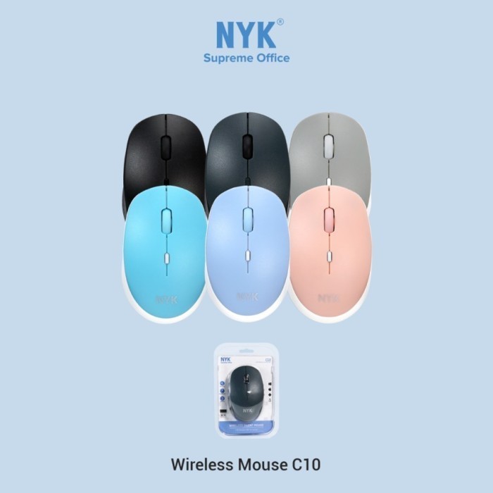 Jual Mouse wireless NYK Supreme C10 2.4G Silent Click | Shopee Indonesia