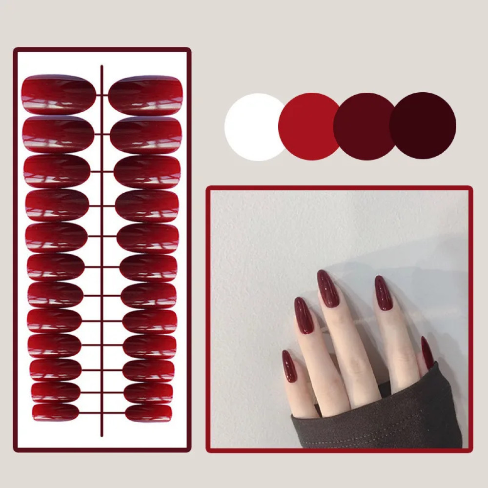 Jual TONEED Kuku Palsu Tempel Square Acrylic Fake Nails 24 PCS - TN608 ...