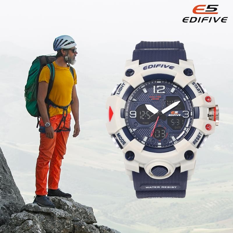Jual COD Jam Tangan Pria Original BIG SIZE EDIFIVE Watch Chronograph Sport Water Resist ...